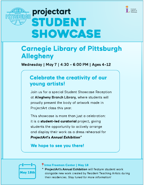 ProjectArt Pittsburgh Allegheny (Ages 8-12) WEDS 5:30 PM - 6:30 PM ...